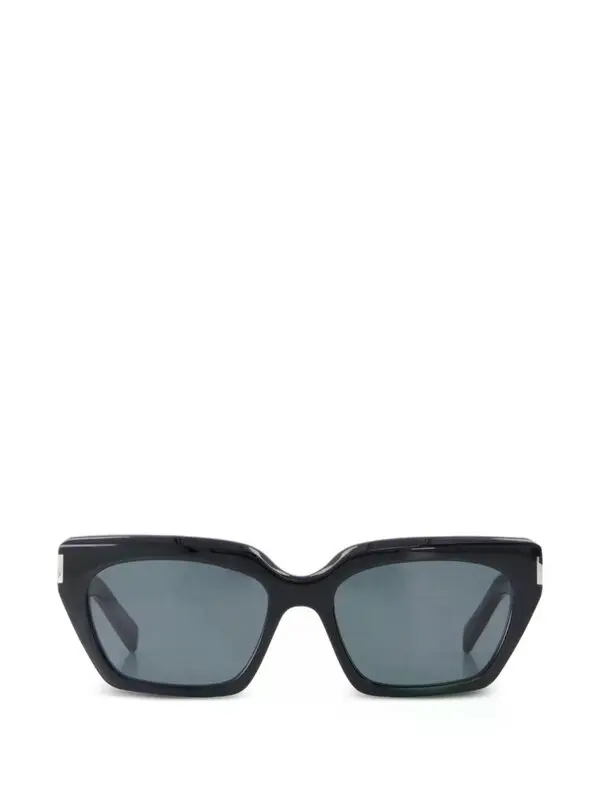 Saint Laurent Geometric-frame Sunglasses - Black