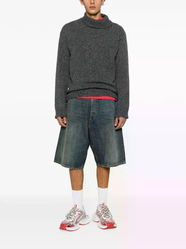 Balenciaga Faded Denim Shorts