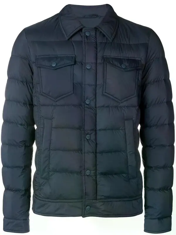 Herno Padded Button-up Jacket - Blue
