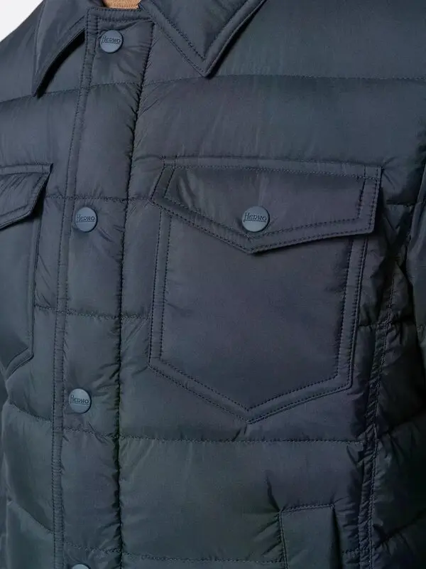 Herno Padded Button-up Jacket - Blue