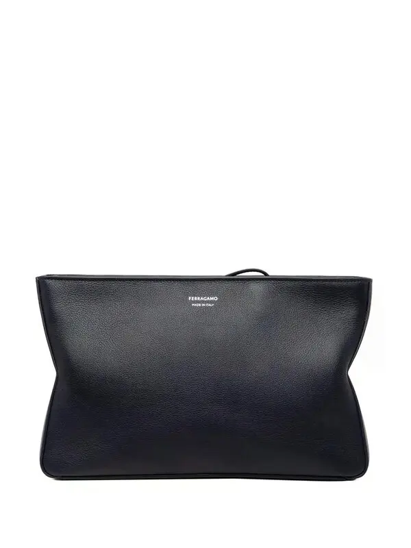 FERRAGAMO 2010-2026 Leather Soft Pouch Clutch Bag