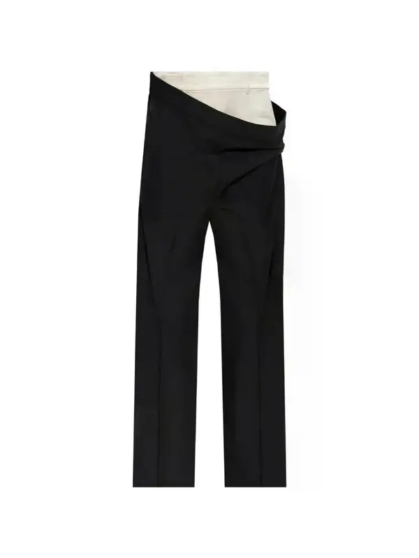 RÓHE Pleated Fold-over Trousers - Black