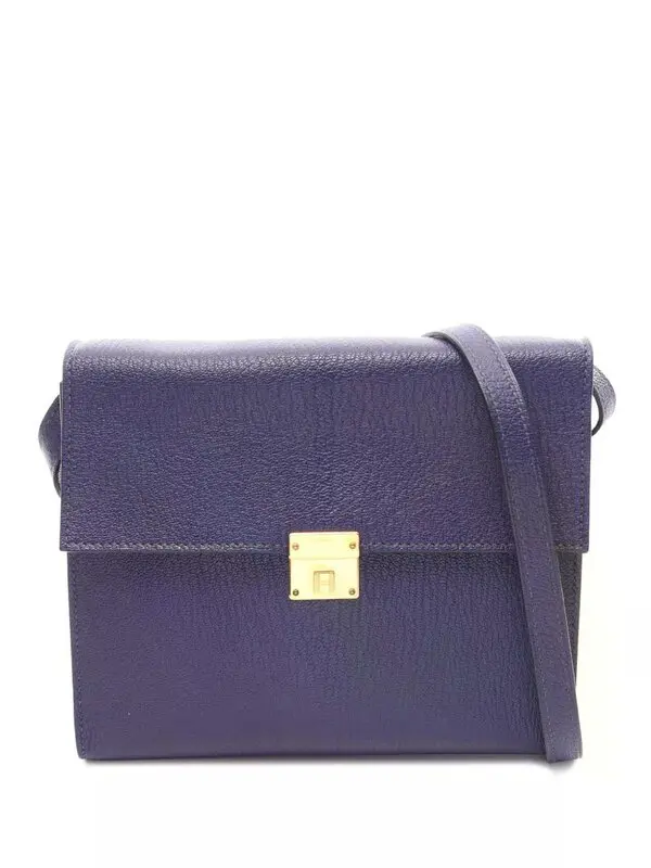 Hermès 2019 Chevre Mysore Clic 16 Wallet On Strap Crossbody Bag - Blue