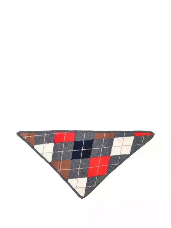&daughter Argyle-intarsia Triangular Scarf - Grey