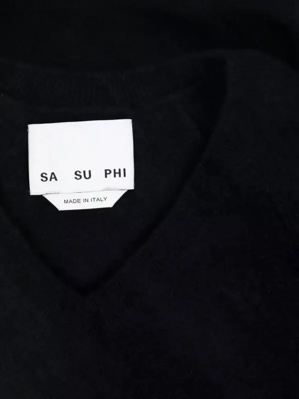 SA SU PHI V-neck Raglan-sleeve Sweater