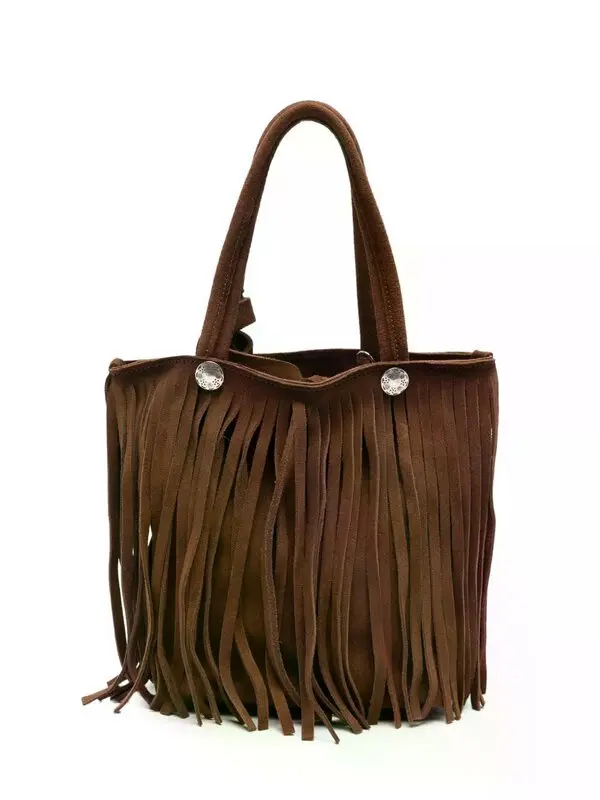 ALBERTO LUTI Frange Suede Bucket Bag