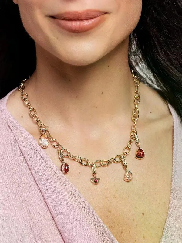 CLARA CHEHAB Liberté Ruby And Diamond Charm