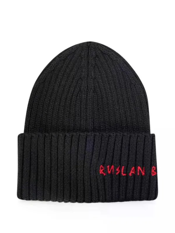 Ruslan Baginskiy Logo-embroidered Ribbed Beanie Hat