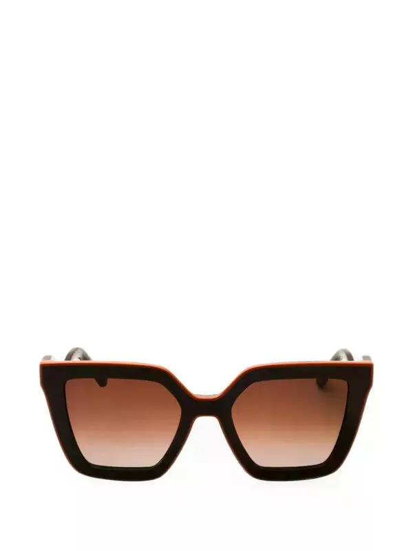 Longchamp Cat-eye Wavy-arm Sunglasses - Black
