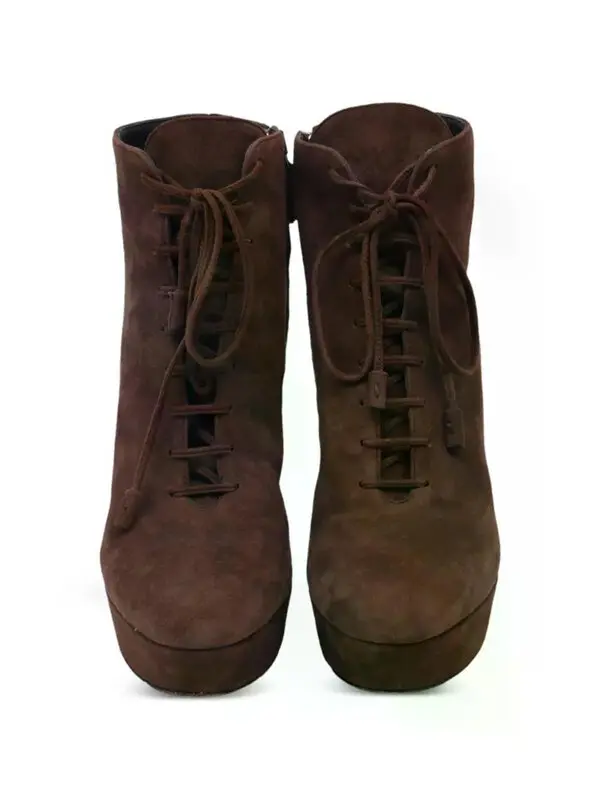 Prada Lace-up Platform Boots