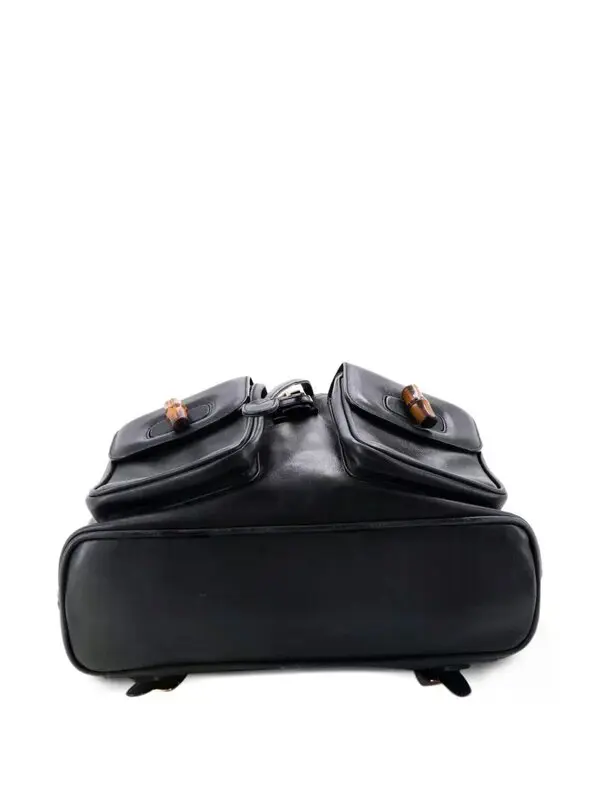 Gucci Vintage Bamboo Leather Medium Backpack