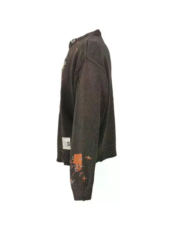Mihara Yasuhiro Grape Jacquard Knit Sweater