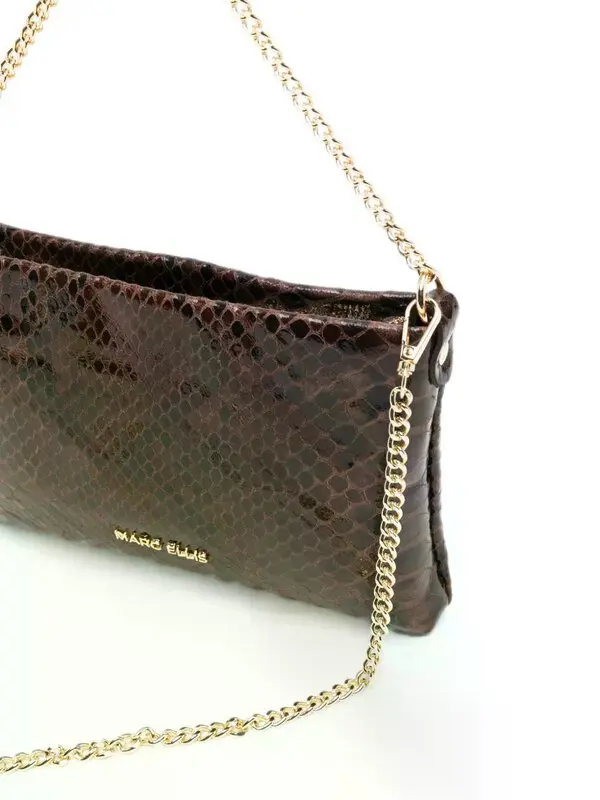 MARC ELLIS Ester Py Snake-effect Leather Shoulder Bag