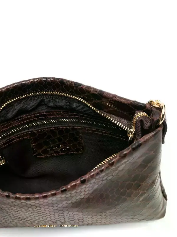 MARC ELLIS Ester Py Snake-effect Leather Shoulder Bag - Brown