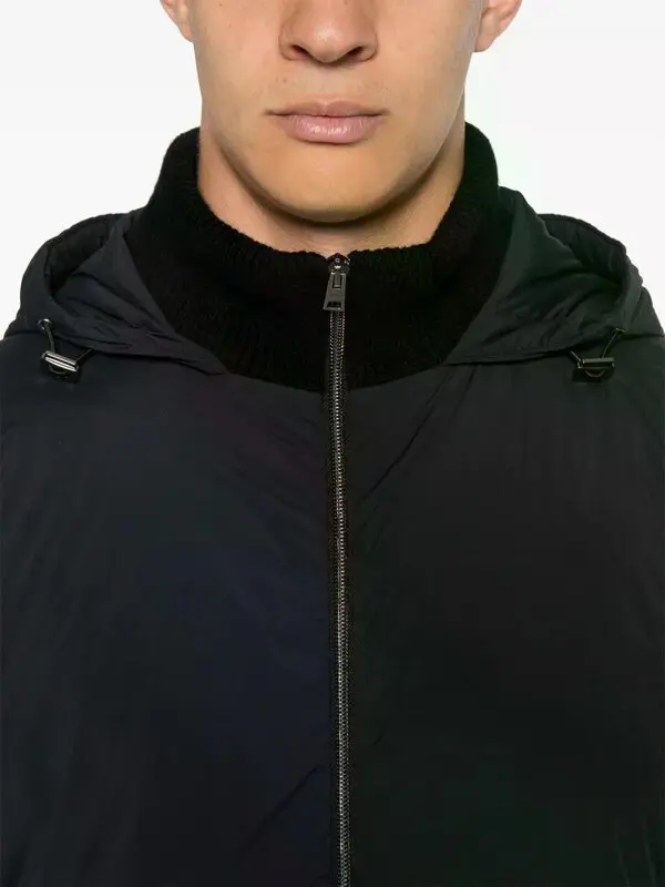 Herno Knitted-panels Hooded Jacket