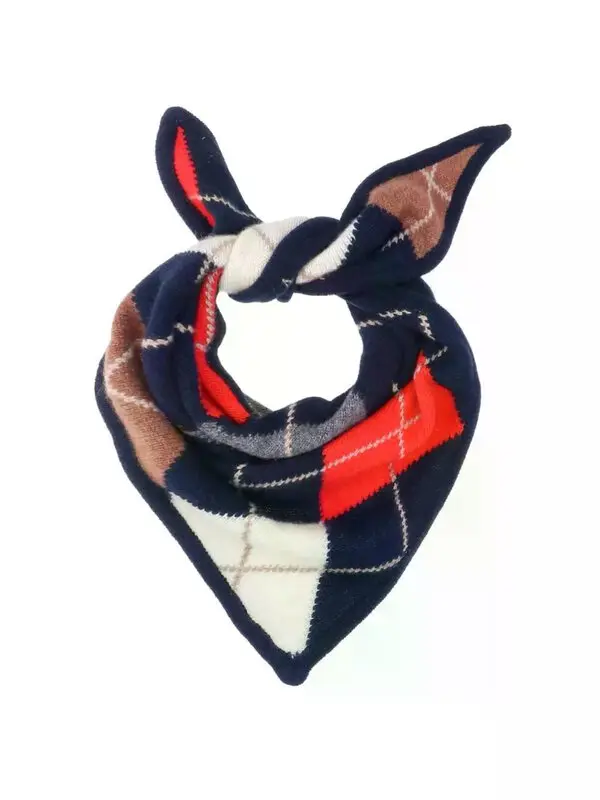 &daughter Argyle-pattern Cashmere Scarf - Blue