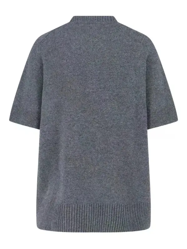 Extreme Cashmere Short-sleeve Ribbed Sweater