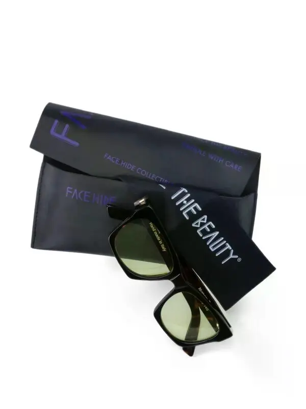 FACE.HIDE Numero 0 Tortoiseshell-effect Square-frame Sunglasses