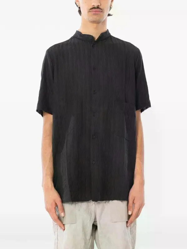 DAUB Mandarin-collar Chest-pocket Shirt