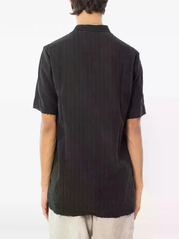 DAUB Mandarin-collar Chest-pocket Shirt