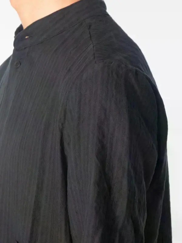 DAUB Mandarin-collar Chest-pocket Shirt