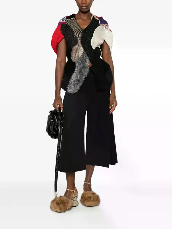 Junya Watanabe Mixed-material Patchwork Cardigan