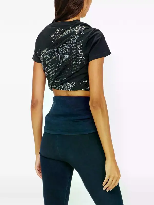DIESEL® T-wincy Rhinestone-embellished Top - Black