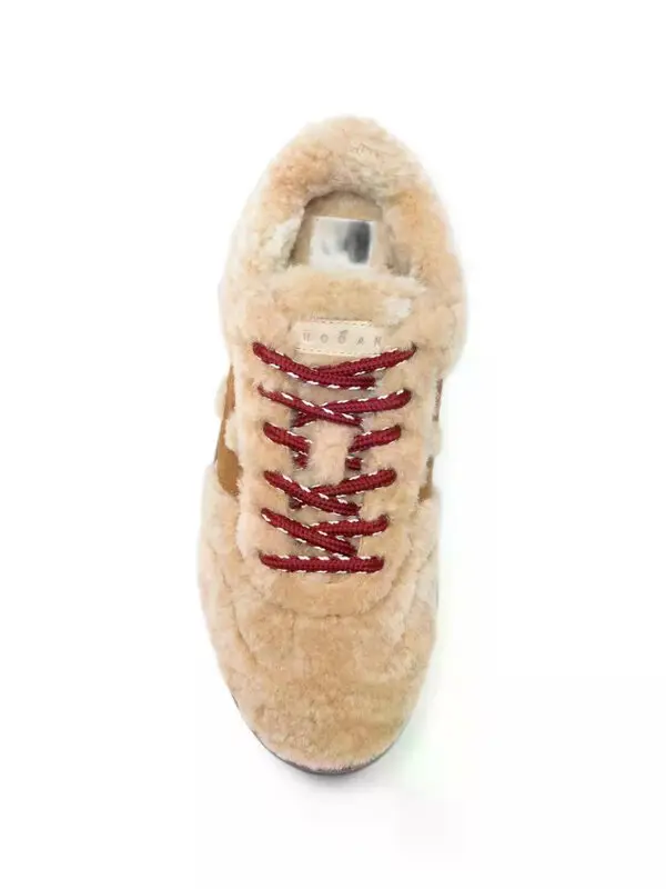 Hogan Shearling H-logo Sneakers