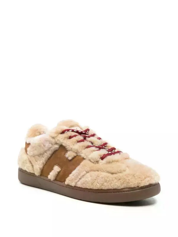 Hogan Shearling H-logo Sneakers