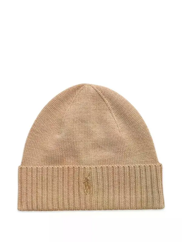Polo Ralph Lauren Signature Pony Wool Beanie - Neutrals