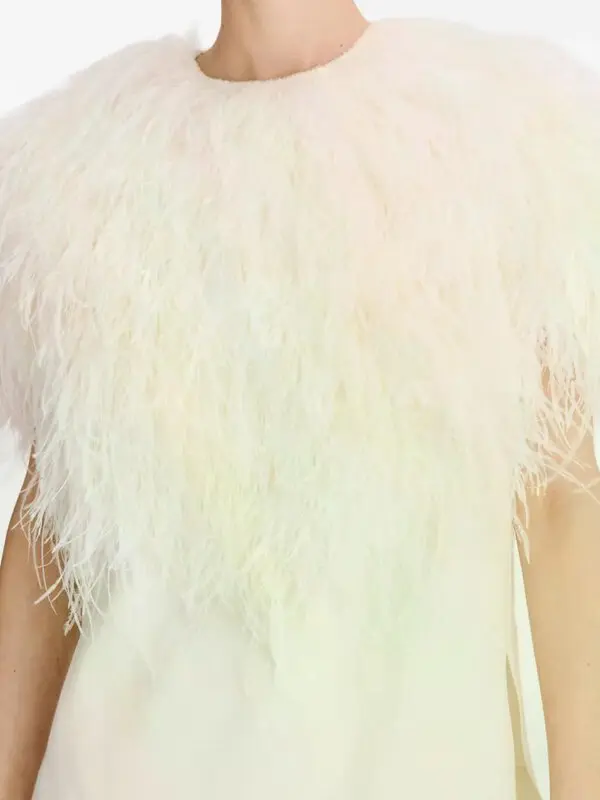 Loulou De Saison Iona Feather-trim Blouse