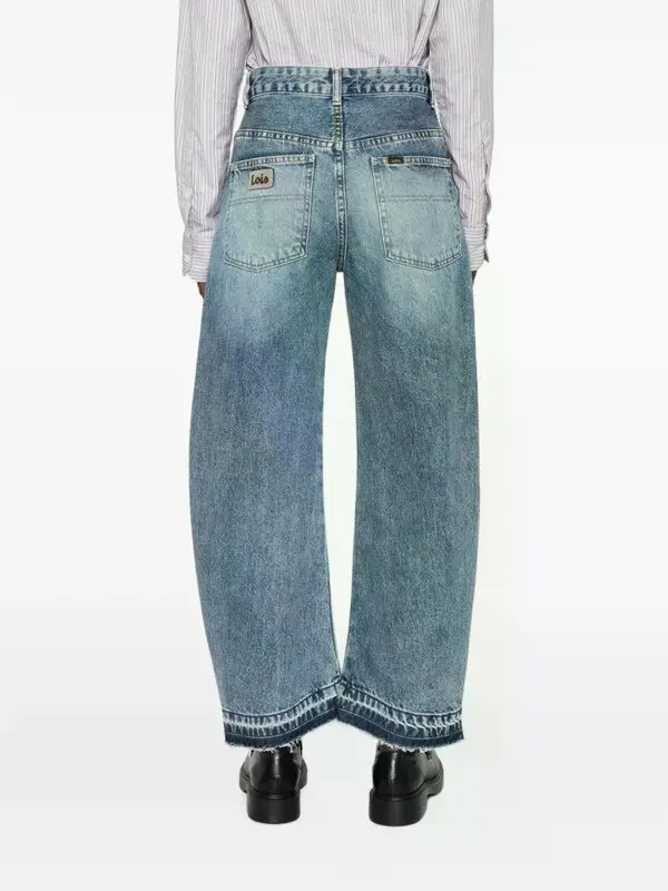 LOIS Faded Raw-cut Jeans