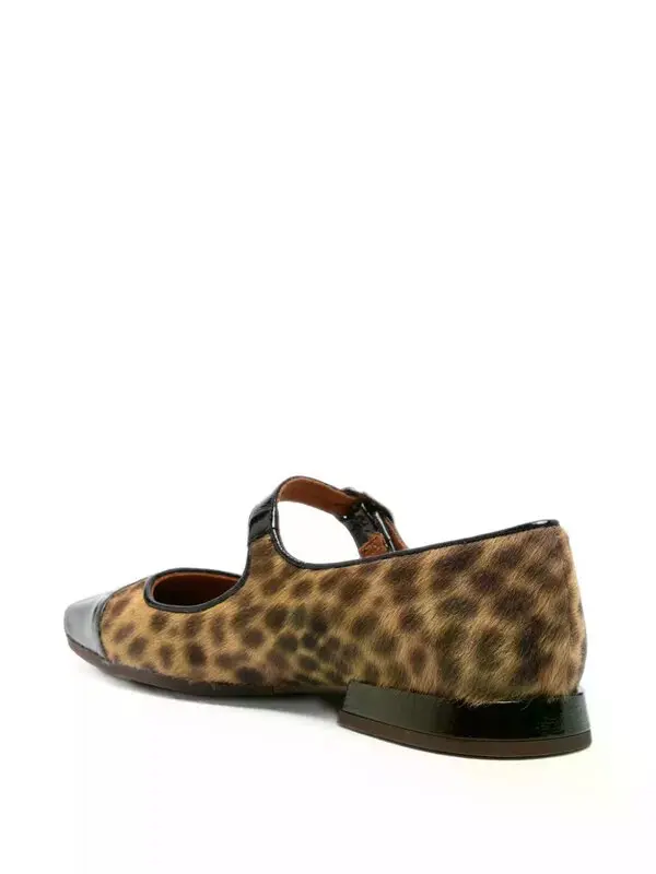 Chie Mihara Leopard-print Patent-trim Ballet Flats