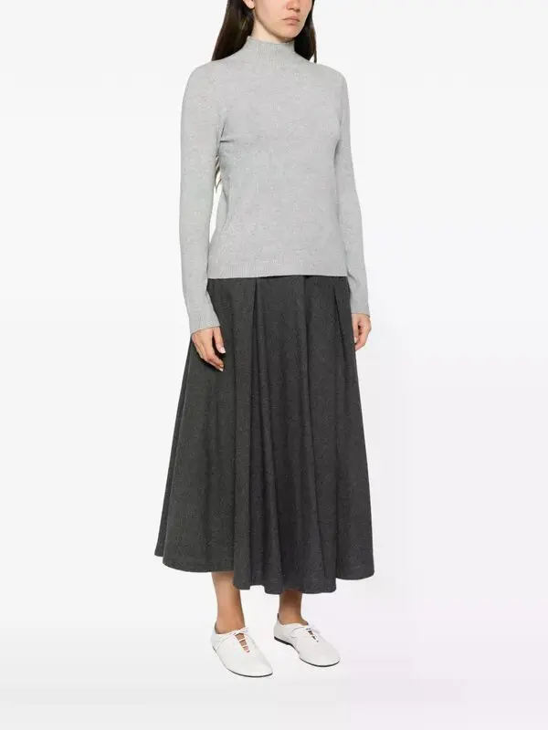 VELA SHOP High-neck Rib-trimmed Sweater