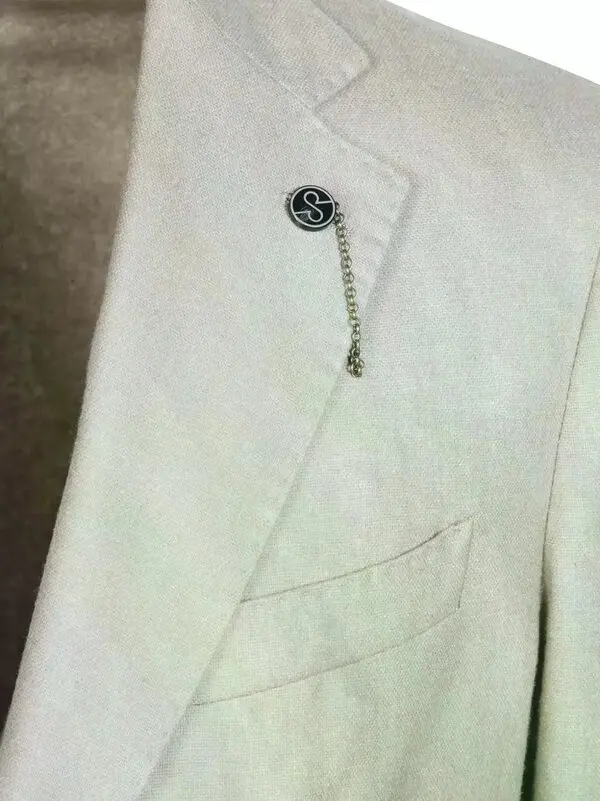 SANTANIELLO Logo-plaque Single-breasted Blazer