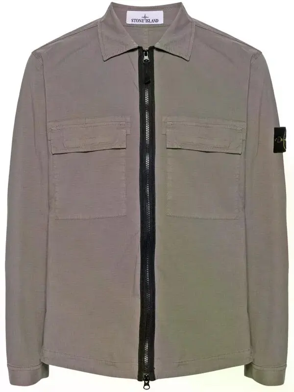 Stone Island Compass-badge Shirt Jacket - Grey