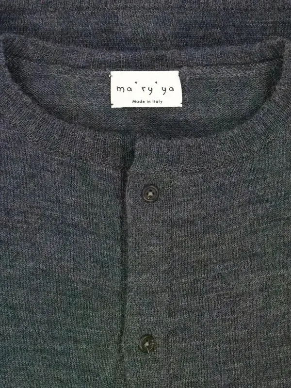 MA'RY'YA Button-up Patch-pocket Cardigan - Grey