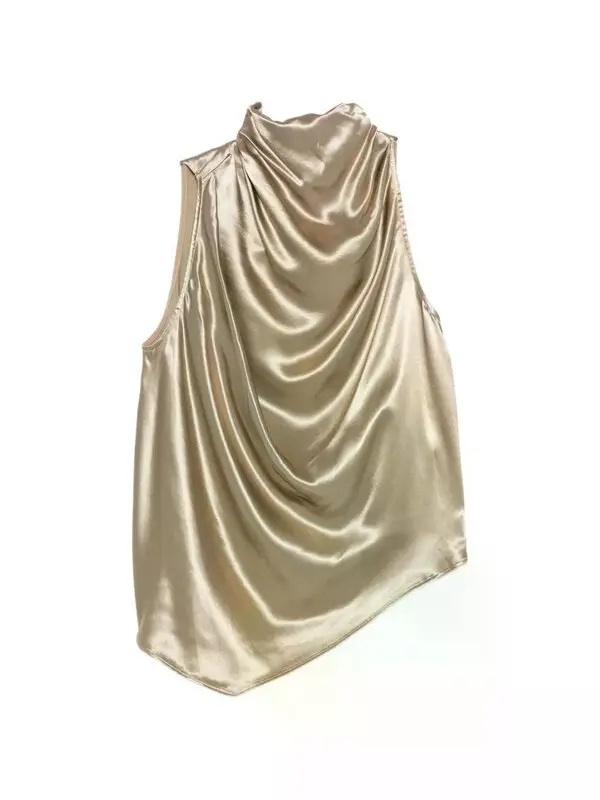Erika Cavallini Draped High-neck Top - Neutrals