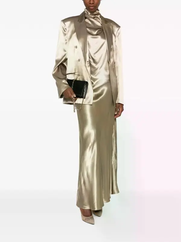 Erika Cavallini Draped High-neck Top - Neutrals