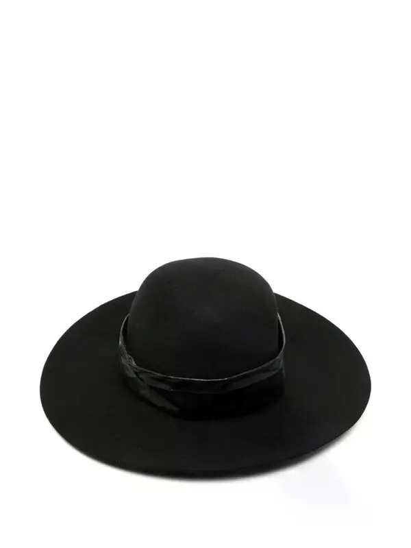 Ermanno Scervino Crystal-embellished Wide-brim Hat - Black