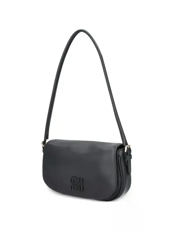 Miu Miu Logo-embossed Leather Shoulder Bag