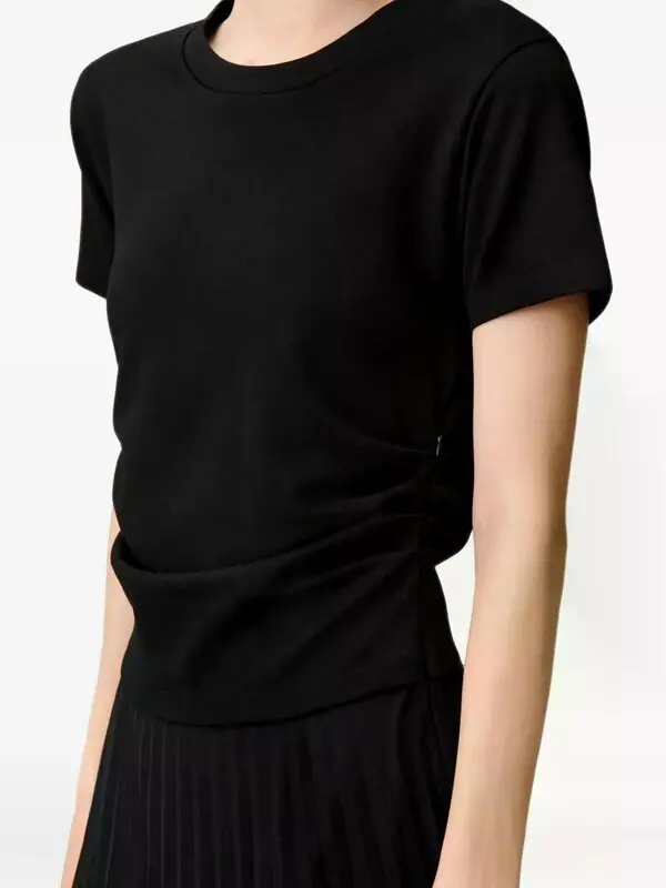 Claudie Pierlot Pleated Bi-material Midi Dress