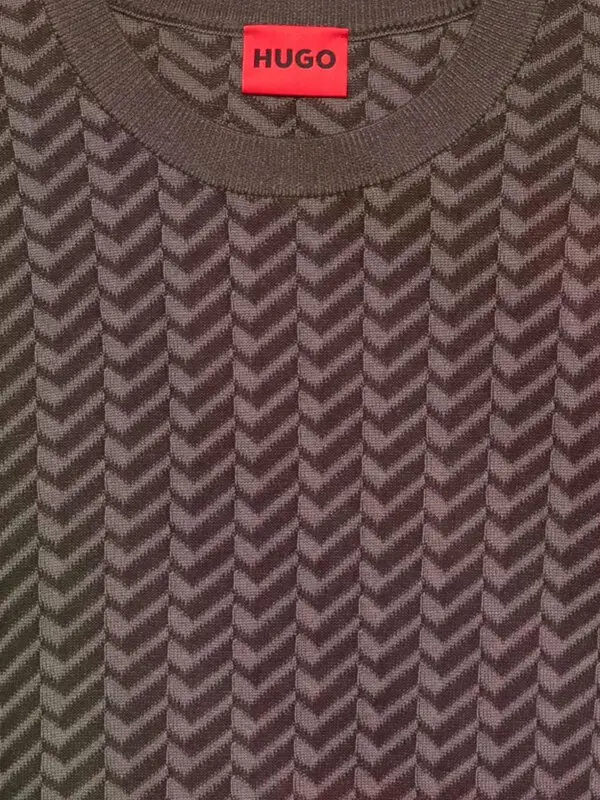 BOSS Simond Chevron-knit Sweater