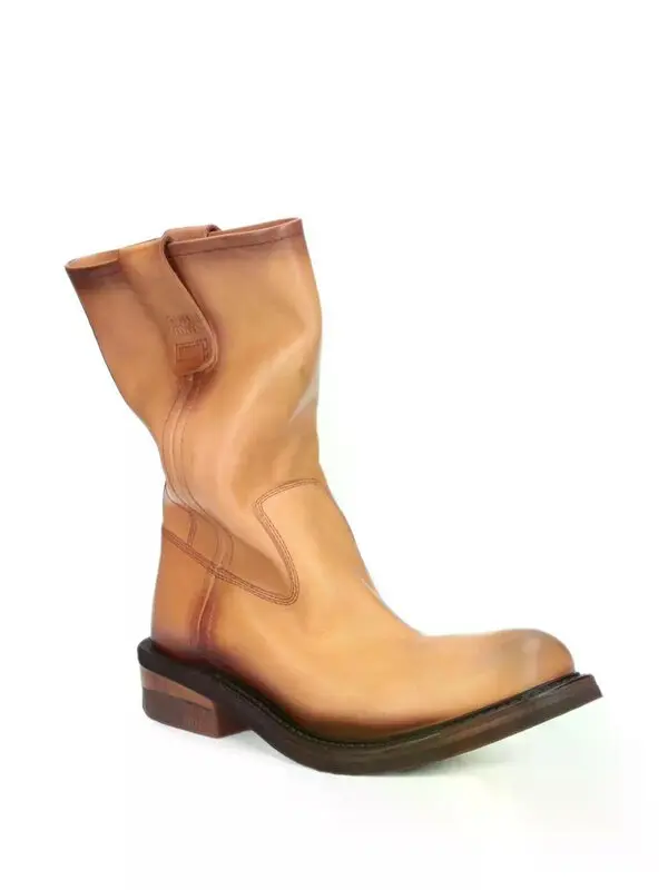 Miu Miu Foule Leather Booties