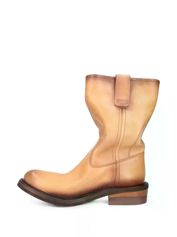 Miu Miu Foule Leather Booties