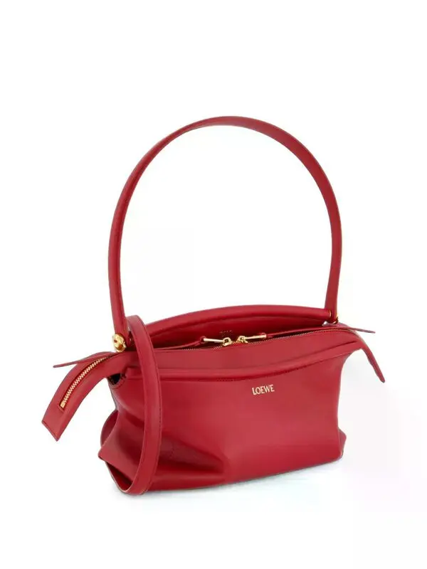 Loewe Small Whisker Leather Tote Bag - Red