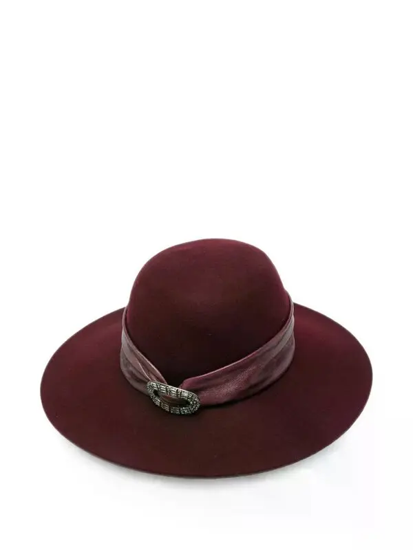 Ermanno Scervino Buckle-detail Wide-brim Hat