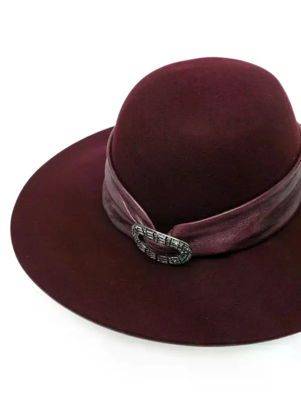 Ermanno Scervino Buckle-detail Wide-brim Hat