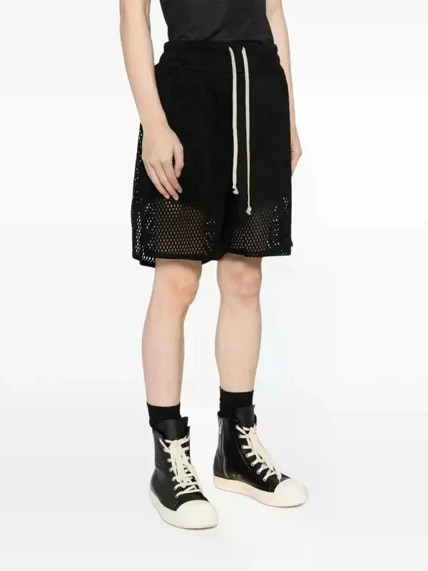Rick Owens Mesh-knit Drawstring Shorts