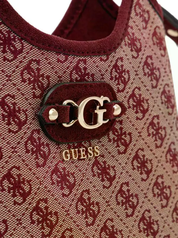 Guess Mini Samantha Monogram-print Shoulder Bag